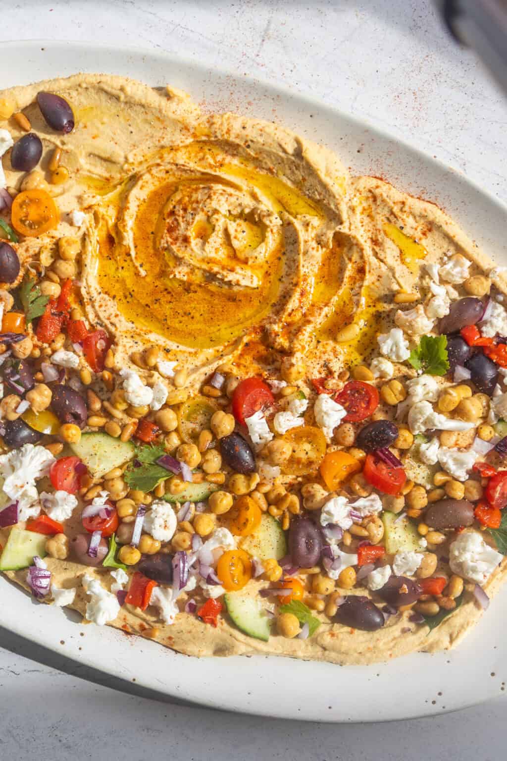 How to Make Hummus Platter - Becoming You With Julie