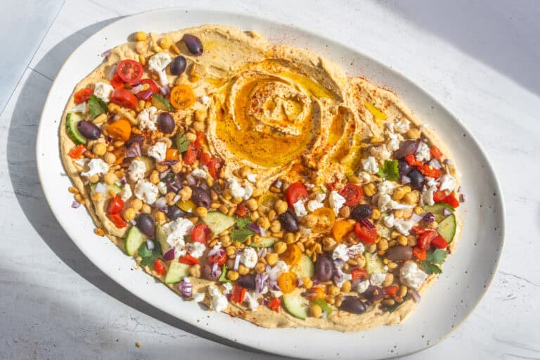 How to Make Hummus Platter - Becoming You With Julie