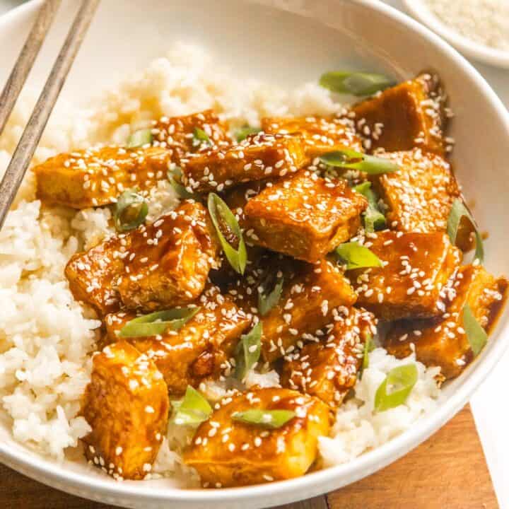 Sticky Maple Glazed Tofu (Pan-Fried) - Becoming You With Julie
