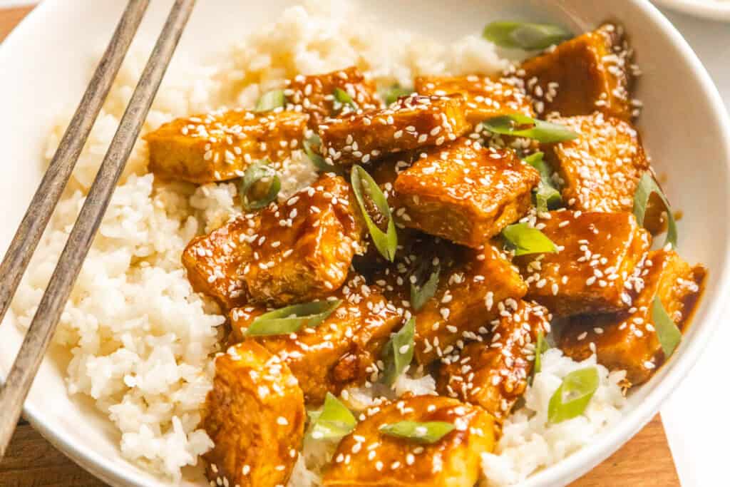 Sticky Maple Glazed Tofu (Pan-Fried) - Becoming You With Julie
